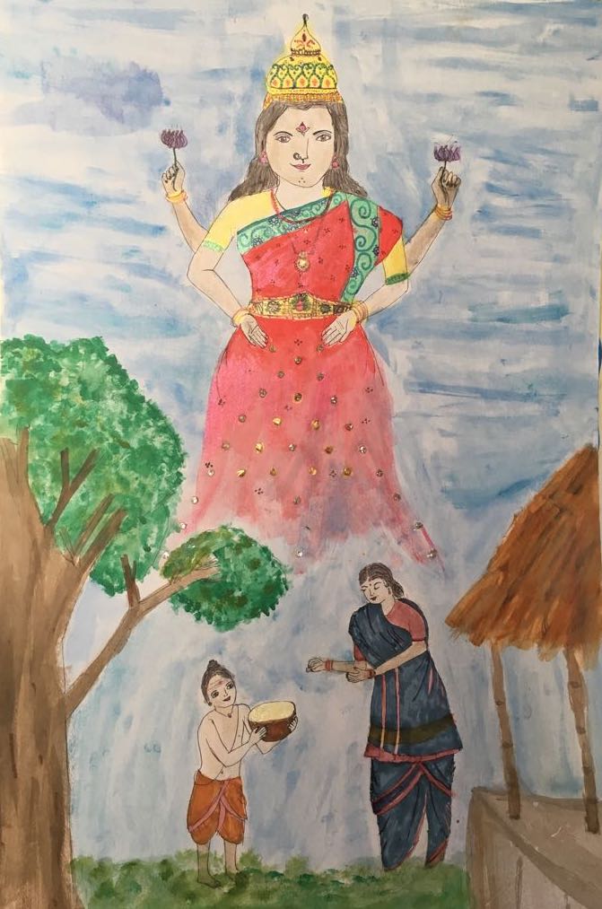 Akshaya Trithiya special drawing by Swetha – Sage of Kanchi